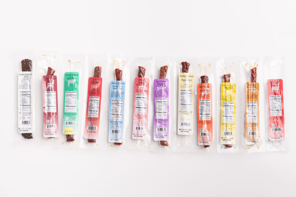 Individual packaged variety pack snack stick